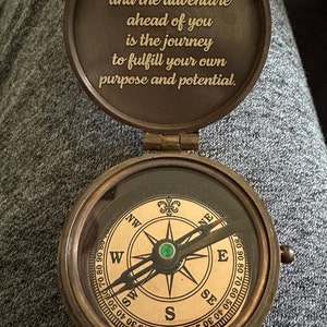 Your Handwritten Engraved Compass Couple Anniversary Gift - Etsy