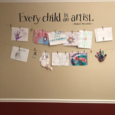 Every Child is an Artist Wall Decal Children Artwork Display Vinyl ...