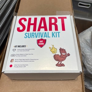 Shart Survival Kit Hilarious Gag Gift, Novelty Prank, White Elephant ...
