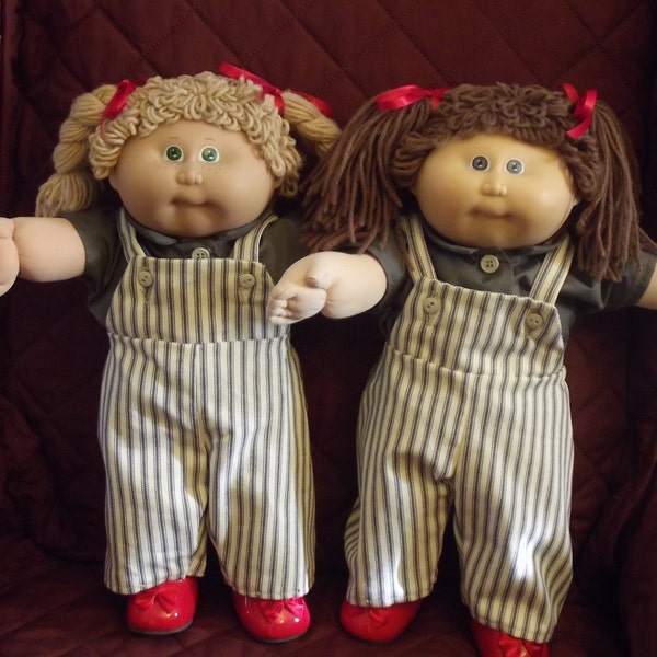 Two Piece Cotton Shirt and Overalls for Cabbage Patch Boy or Girl - Etsy