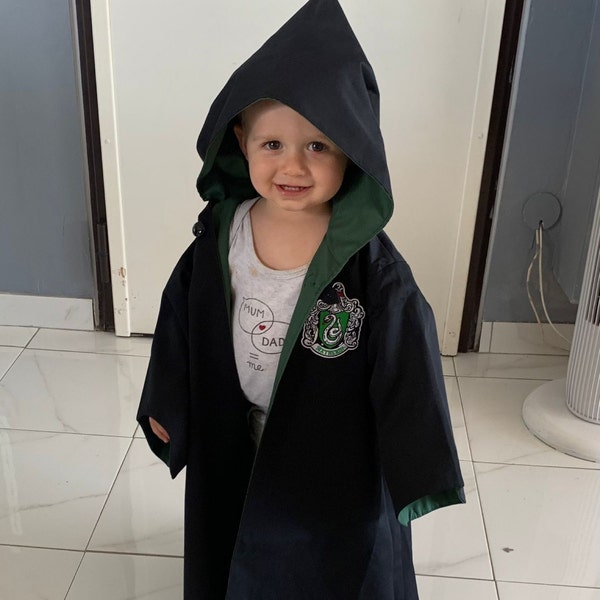 Baby Wizard Robe Fully Lined, Toddler Wizard or Scholar Robe - Etsy