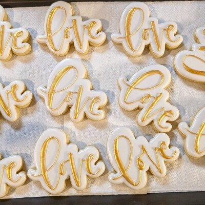 Love in Lower Case Hand Lettered Cookie Cutter and Fondant Cutter and ...