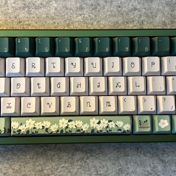 145keys Cute Cat Keycap Set, Blue Keycaps, MOC Profile Keycaps, PBT ...