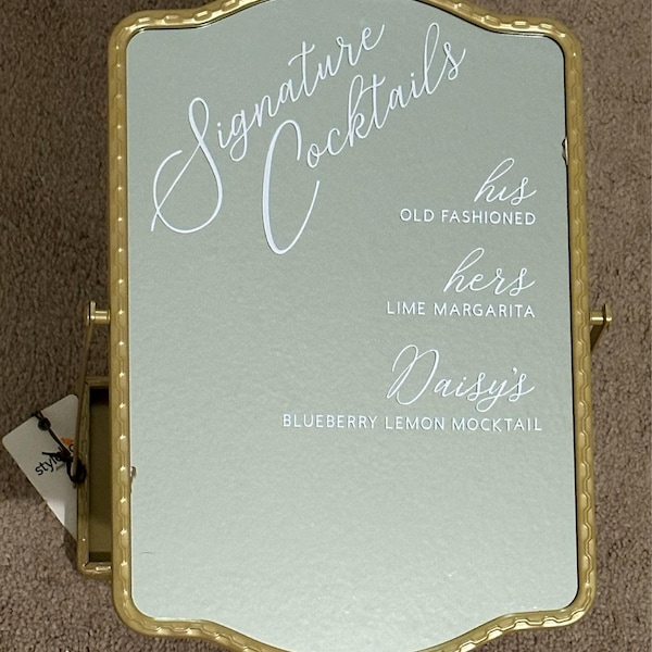 Vinyl Mirror Decal, Wedding Mirror Sticker, Custom Mirror, Diy Wedding ...