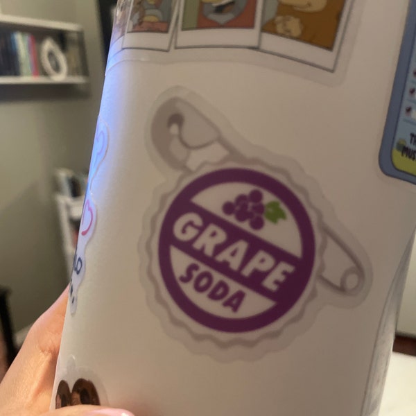 Grape Soda Pin Hidden Mickey Transparent Laptop Sticker/ Pixar Disney ...