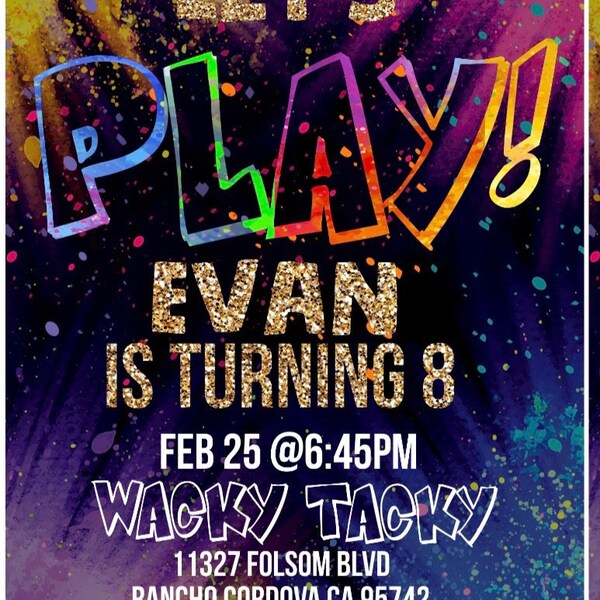 Play Invite, Gaming Birthday Invitation, Gamer Invitation, Play Game ...