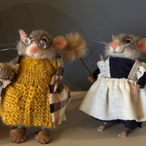 Needle Felted Mouse Professor, Needle Felted Animal, Law School ...