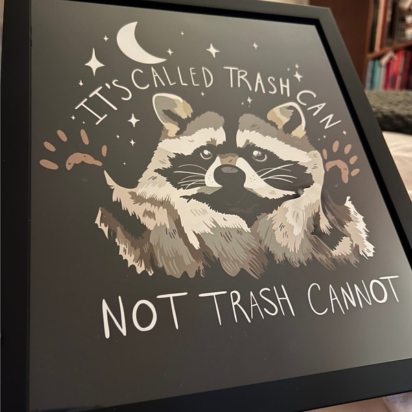 Raccoon Art Wall Decor Funny Motivational Raccoon Print Funny Classroom ...