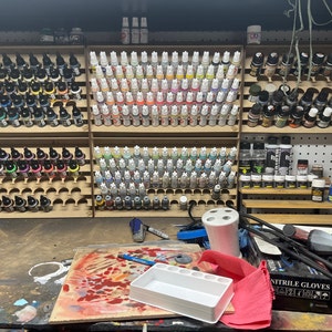 Wall Mounted Hobby Paint Storage Rack Horizontal - Etsy