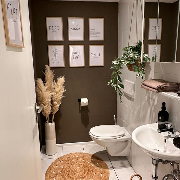 Poster Set Badezimmer | Klo Rätsel Poster lustig | Digitaler Download ...