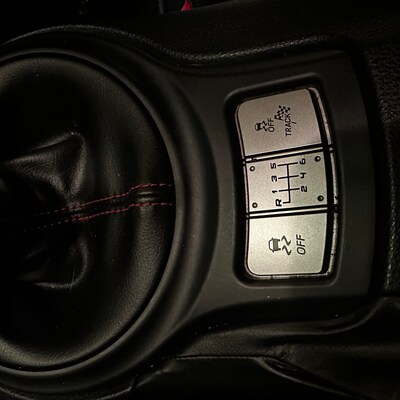 6 Speed Blank Button Decal Sticker for Scion FRS, Subaru BRZ, Toyota 86 ...