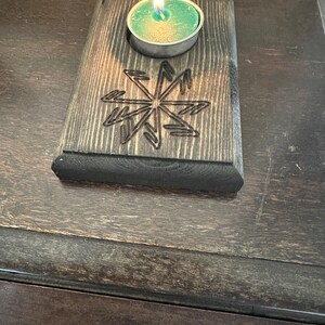 Protection Stave Tealight Candle Holder Odin Witch Pagan - Etsy