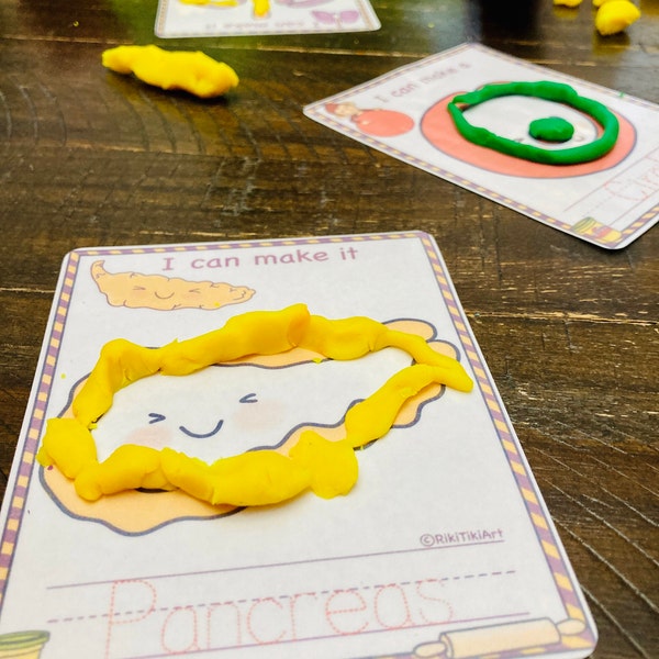 Human Organs Play Dough Mats Fine Motor Skills Preschool Printables ...