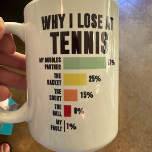 Funny Tennis Mug Tennis Player Gift, Things I Do in My Spare Time ...