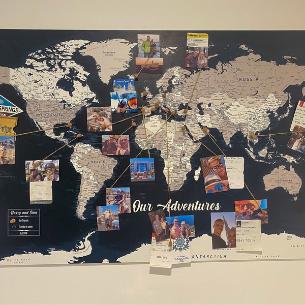 World Map Push Pin, Push Pin Map, World Map Pin Board, Cork World Map ...