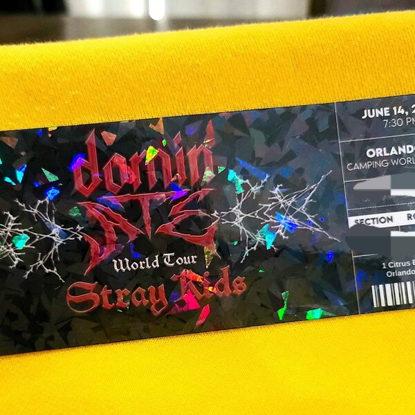 Physical Horizontal Ticket Custom Personalized Laminated Concert Ticket ...