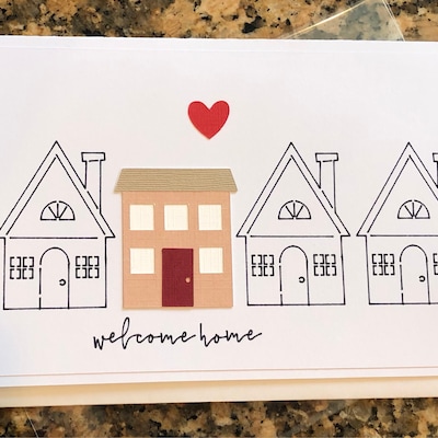 Handmade welcome Home Greeting Card New Home Card New House Card ...