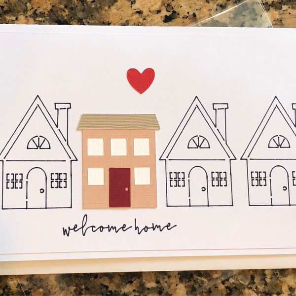 Handmade "welcome Home" Greeting Card | New Home Card | New House Card ...