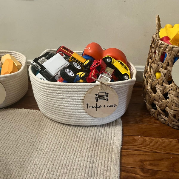 Boho Wooden Toy Labels, Custom Toy Organization, Modern Toy Box Tags - Etsy