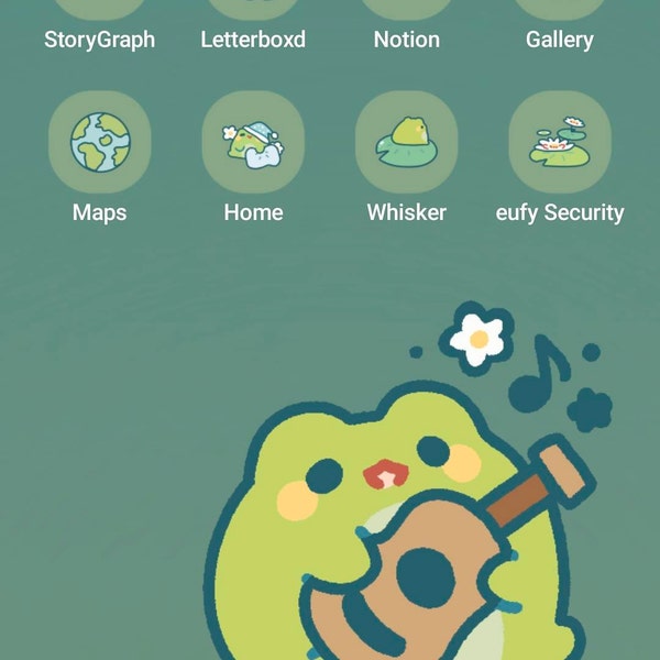 Cute Froggy App Icon Set | Kawaii Aesthetic Theme for Android Ios ...
