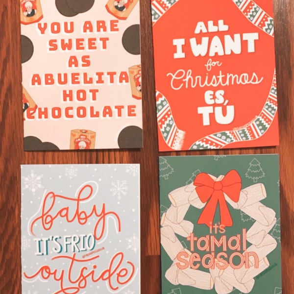Spanglish Holiday Cards, Christmas Cards, Feliz Navidad, Merry ...