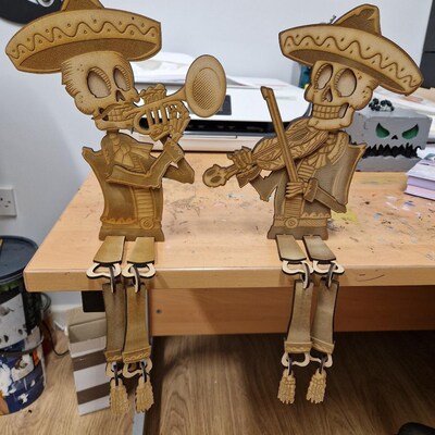 Hillbilly Skeleton Band Figurines: Ideal Gift for Music Lovers - Etsy