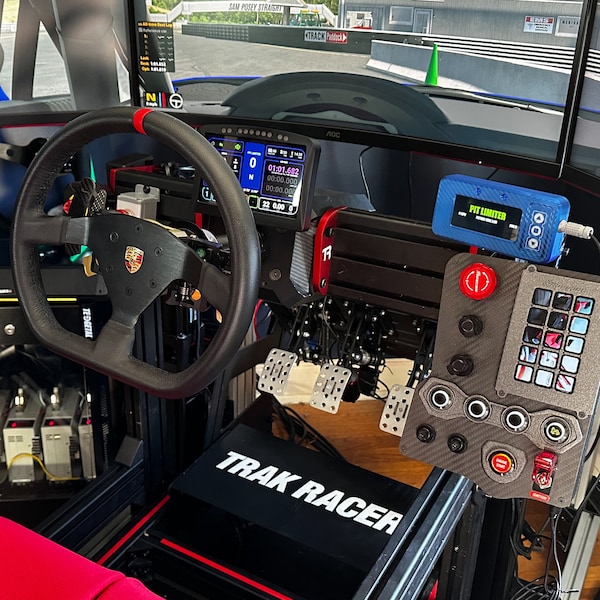 Carbon Fiber GT3-PRO Sim Racing Button Box With RGB & LCD Display ...