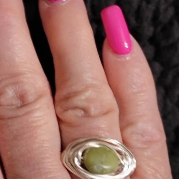 Irish Connemara Marble Ring, Celtic Ring Silver, Green Ireland Stone ...