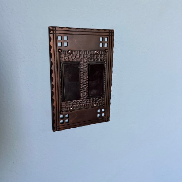 Mission Arts & Crafts Double Push Button Switch Plate - Etsy