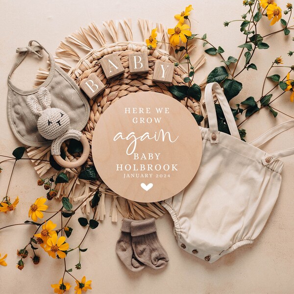 Boho Baby Boy Pregnancy Announcement Digital It's A Boy Baby ...