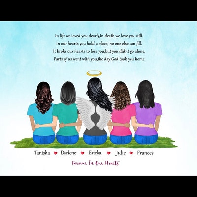 PERSONALIZED FRIEND MEMORIAL Print Best Friend Memorial Quotes Custom ...