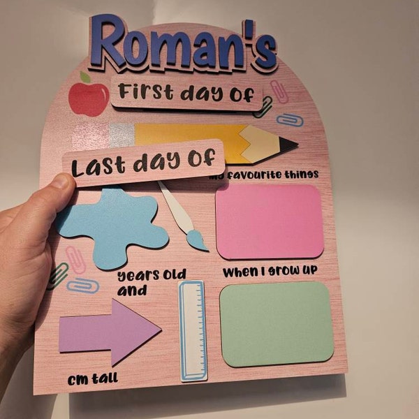 Personalized Back to School Sign, First Day of School Sign ...