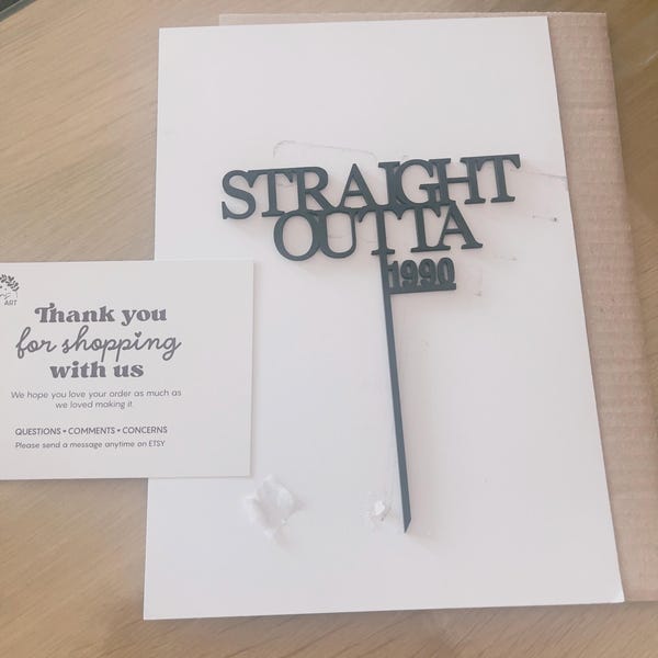 Wooden Custom Cake Topper With Your Text / Personalised Party Decor ...