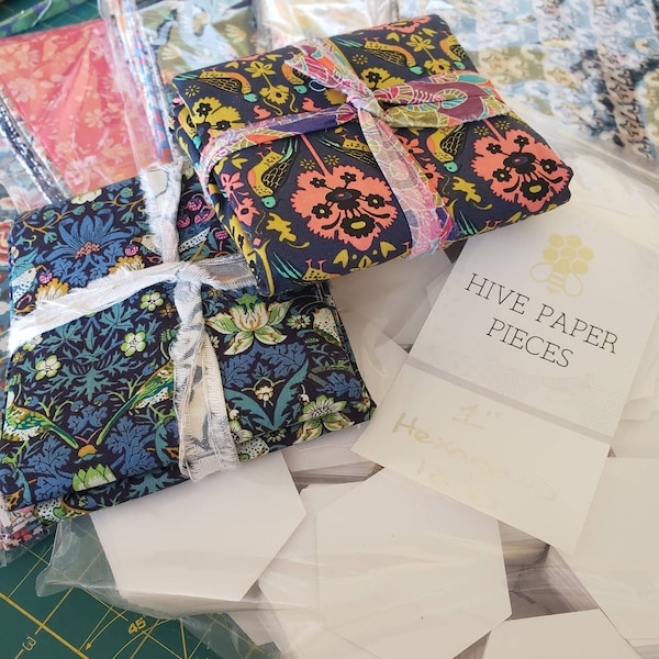 Hive Paper Pieces - 1" HEXAGONS - English Paper Piecing Quilt Hexies ...