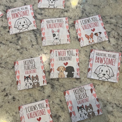 Puppy Valentines, Printable Valentine Cards for Kids, Printable ...