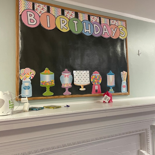 Sweet Year Bulletin Board Candy Shop Store Back to School Display Kit ...