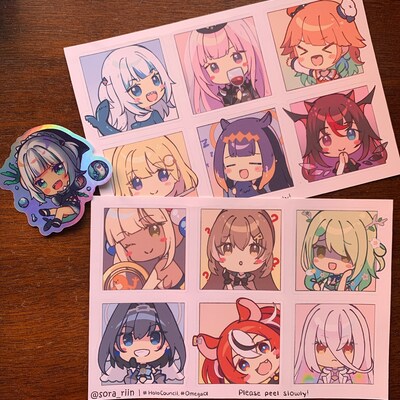 4x6 Hololive EN Sticker Sheet - Etsy