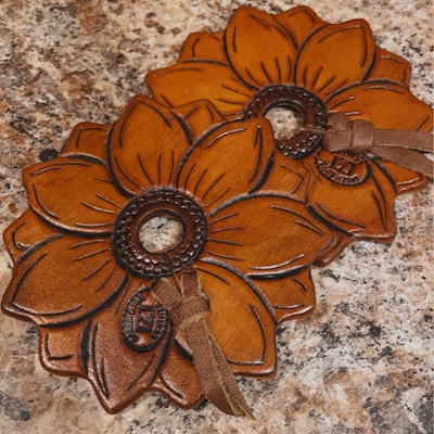 Sunflower Tooled Bit Guards - Etsy