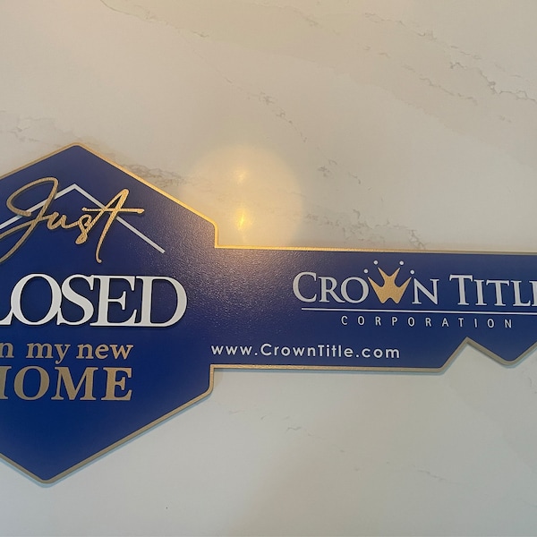 Just Closed on My New Home, Key Sold Sign, 3D Closing Photo Prop, Key ...