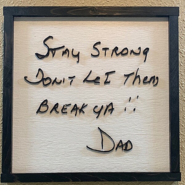 Personal Note, Memorial, Custom Handwriting, Signature, Loved Ones ...