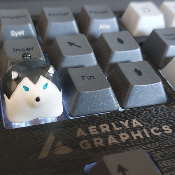 Pet Dog Husky Alaska Dog Cute Resin Keycaps Brown Yellow Black White ...