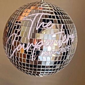 Personalised Disco Ball 20cm Party & Wedding Decor Unique - Etsy