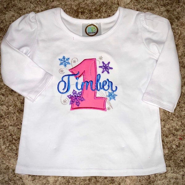 BX Snowflake Numbers Set Birthday Applique Machine Embroidery Design ...