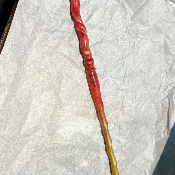 Pick Your Team Wand, Red & Gold Magic Wands, Wood Wand, Magic Wand ...