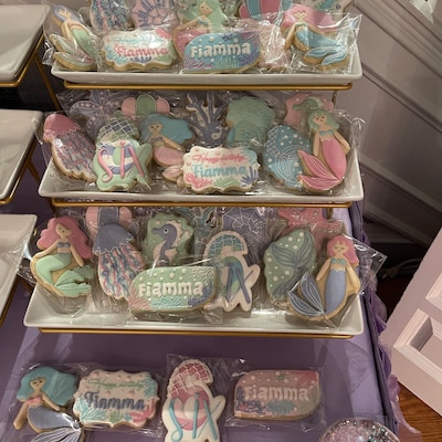 Mermaid Royal Icing Cookies, Under the Sea Cookies, Birthday Cookie ...