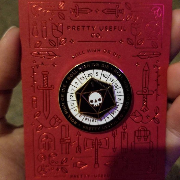 Roll High or Die: D20 Spinner Enamel Pin - D&D - Etsy