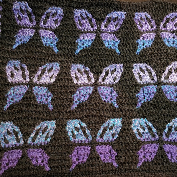 Butterfly Wings Mosaic Crochet Patterns by Sixel Design - Etsy