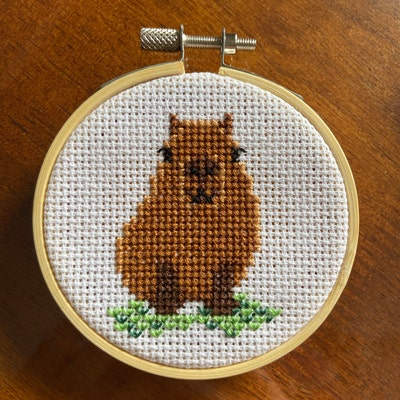 Capybara Cross Stitch Pattern PDF Capybara Embroidery Instant Download ...
