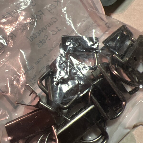 Key Fob Hardware 10 Sets GUNMETAL 1 INCH 25 Mm Key Fob Clamps With ...