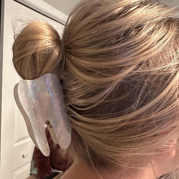 Large Pearly White Tooth Claw Hair Clip - Etsy
